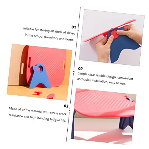 Cabilock 1 PC Space-Saving Double-Layer Saver Rack Simple Home for Plastic Shelf Assembly Space Shoe Blue Creative Holder Household Organizer Red Slots Require Storage Stand