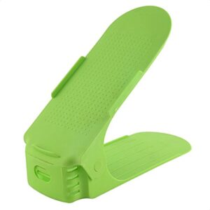 qtqgoitem plastic household space saver adjustable heel shoe holder organizer rack collector stacker storage green (model: 179 08c 4df 72d 649)