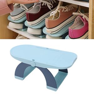 Shoe Space Saver, Home Space Saving Bridge Type Shoe Rack for Apartment (Blue)