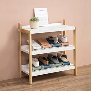 MengK Shoe Slots Organizer Adjustable Shoe Slots Organizer Shoe Racks Shoe Space Saver Shoe Holder Shoe Stacker for Girls Ladies Family Closet Cabinet