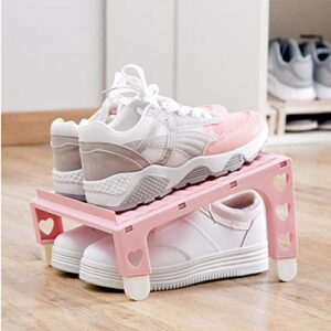 Cabilock Stand Holder Organizing Double-Layer Shoe Heel Footwear Household Sneakers Saving Sandals Simple High Bracket Low Plastic Organizer Adjustable Space-Saving Entryway Shop for Kids