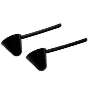 chef craft classic plastic coffee scoop, 1 ounce 2 piece set, black