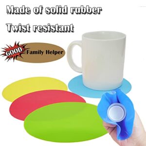 Rubber Jar Opener Gripper Pad-Jar Opener for Weak Hands-Silicone Heat Insulation Pad Round-Rubber Grippers for Opening Jars