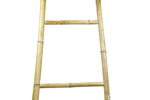 Statra Bamboo Bath Towel Ladder Rack 6 Ft, 72 x 20 x 2 Inches, Natural