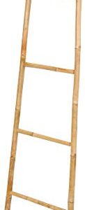 Statra Bamboo Bath Towel Ladder Rack 6 Ft, 72 x 20 x 2 Inches, Natural