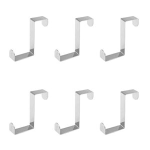 6 pieces stainless steel single hook baseball caps rack for door mounted waterproof stick on hooks strong & durable towel rack organizer holder racks