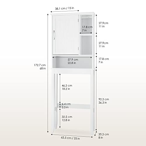 Teamson Home Newport Wooden Storage Cabinet, White Space Saver