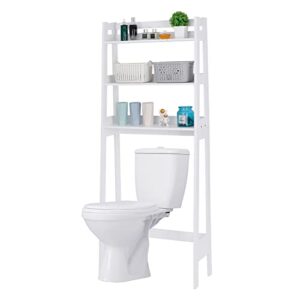 ZenStyle Over The Toilet Storage, 3-Tier Bathroom Space Saver Organizer Rack, Freestanding Above Toilet Stand for Bathroom, Laundry, Restroom, White