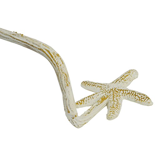 Treasure Gurus Wall Mount Starfish Bath Towel Bar Holder Nautical Beach House Bathroom Decor