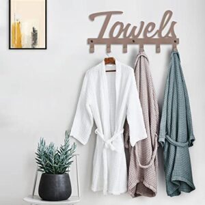 Livelab Towel Rack, Bathroom Towel Racks, 6 Hooks Bronze Towel Holder for Bathroom Wall Mounted Space Saving, Waterproof Rustproof Easy Install Towel Hanger to Hang Your Towels, Robes, Clothing