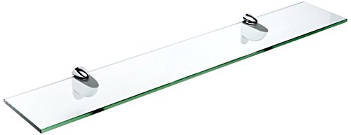 Spancraft Glass Heron Glass Shelf, Chrome, 6 x 18