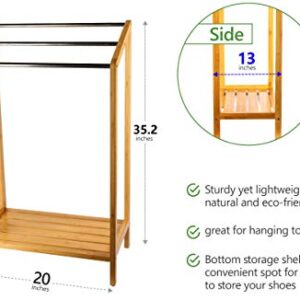 Bamboo Land- Bamboo Freestanding Towel Rack for Bathroom, Bathroom Hand Towel Holder, Outdoor Towel Rack for Pool, Standing Towel Rack, Towel Racks for Bathroom Freestanding, Towel Holder Stand