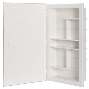 Zaca 11-1-26-32 Regulus Frame Recessed Mount Medicine Cabinet-Reversible for Left/Right Swing, 26"L x 16"W, 6 Shelf, Chrome