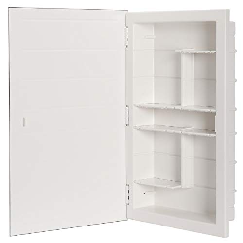 Zaca 11-1-26-32 Regulus Frame Recessed Mount Medicine Cabinet-Reversible for Left/Right Swing, 26"L x 16"W, 6 Shelf, Chrome