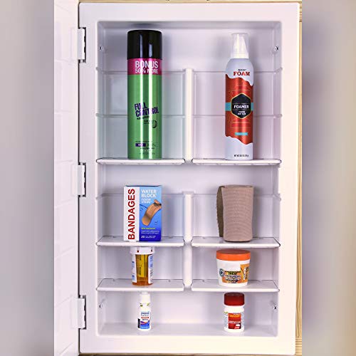 Zaca 11-1-26-32 Regulus Frame Recessed Mount Medicine Cabinet-Reversible for Left/Right Swing, 26"L x 16"W, 6 Shelf, Chrome