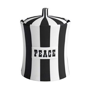 Jonathan Adler Vice Peace Canister Black /White