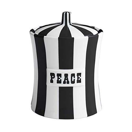 Jonathan Adler Vice Peace Canister Black /White