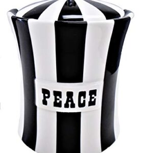 Jonathan Adler Vice Peace Canister Black /White