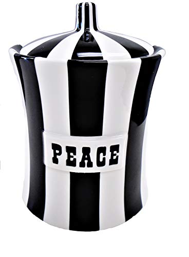 Jonathan Adler Vice Peace Canister Black /White