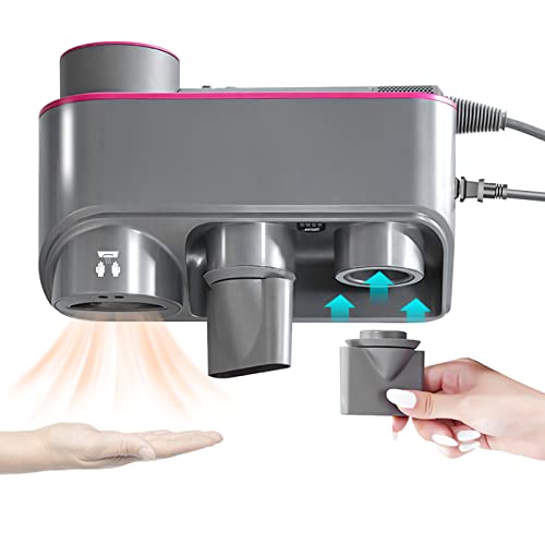 EID Smart Hand Dryer,Hair Dryer Holder for Dyson Hair Dryer Wall Mounted,Non-Perforated Organizer Holders for The Bathroom,Dual-Purpose for Storage Rack and Hand Dryer