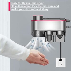 EID Smart Hand Dryer,Hair Dryer Holder for Dyson Hair Dryer Wall Mounted,Non-Perforated Organizer Holders for The Bathroom,Dual-Purpose for Storage Rack and Hand Dryer