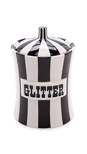 Jonathan Adler Glitter Canister, Black/White, One Size