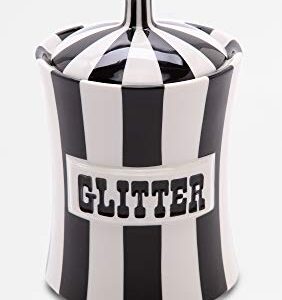 Jonathan Adler Glitter Canister, Black/White, One Size