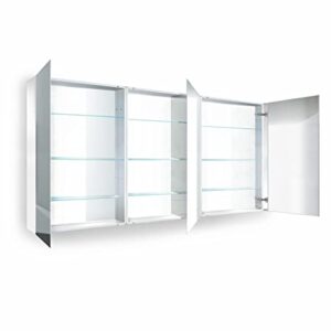 Krugg Medicine Cabinet | Recess or Surface Mount | Blum Hinge 170 Degree Soft Close| (72"x36")