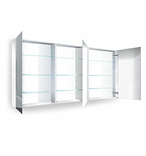 Krugg Medicine Cabinet | Recess or Surface Mount | Blum Hinge 170 Degree Soft Close| (72"x36")