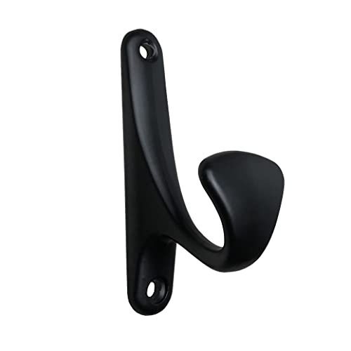 ANGSTROM 10-Pack Bath Hook, Wall Mounted Single Prong Holder for Bathroom Robes and Towels (Matte Black)