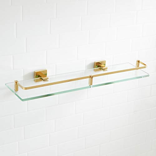 Signature Hardware 295797 Albury 19-5/8" Glass Bathroom Shelf