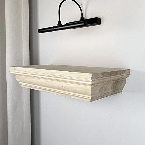 Stow Shelves Concealment Gun Shelf with Hidden Trap Door with RFID Lock Natural Wood 23 X 11.5 X 4 (Unfinished) (2412R-UF)