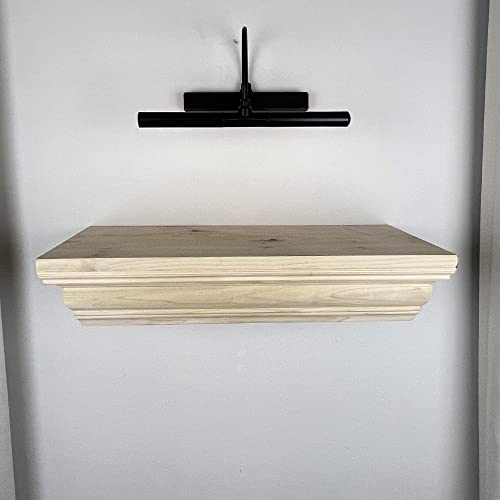 Stow Shelves Concealment Gun Shelf with Hidden Trap Door with RFID Lock Natural Wood 23 X 11.5 X 4 (Unfinished) (2412R-UF)