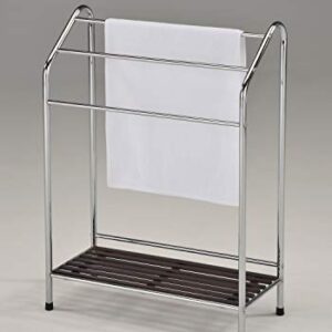 Kings Brand Furniture - Victory Chrome Free Standing Bathroom Towel Rack Stand with Shelf