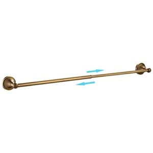 leyden antique towel bar,adjustable towel holder rod brass bathroom accessories expandable 15.2 to 27.8 inch vintage wall mount