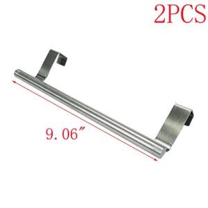 HEVSTIL 2Pcs Stainless Steel Towel Bar Rack 9 Inch Over Door Towel Rack Bar Holders Modern Kitchen Over Cabinet Towel Bar Rack Hanger Installation On Over Cabinet Cupboard Doors