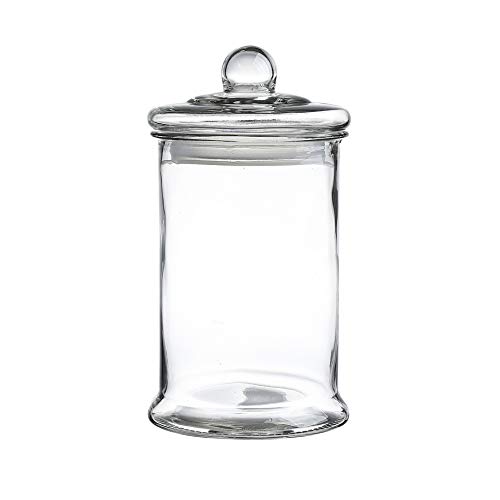 WHOLE HOUSEWARES 1.4 Gal Glass Apothecary Jar, 7.5X14 Inch Canister Set with Ball Lid 1 Piece