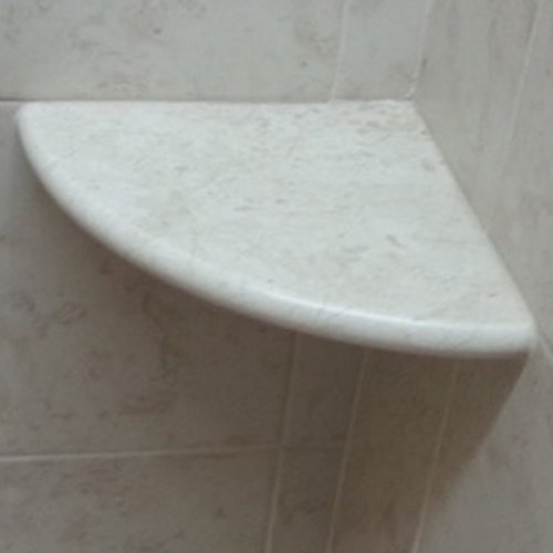 Cappiccino Marble Both Side Polished Bathroom Corner Shelf 9''x9''