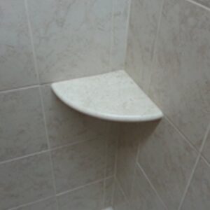 Cappiccino Marble Both Side Polished Bathroom Corner Shelf 9''x9''