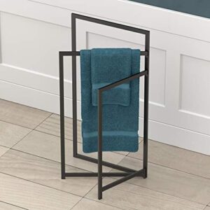 gatco freestanding towel holder, matte black