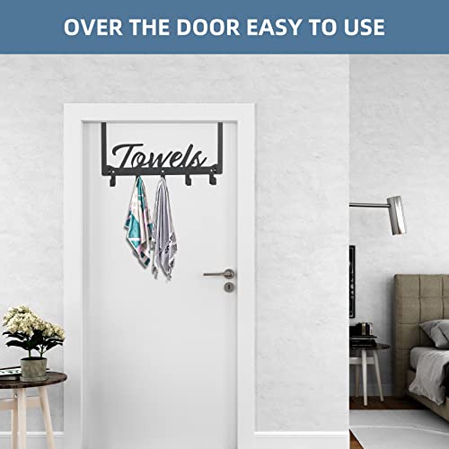 Over The Door Hooks, Towel Rack for Bathroom Towel Holder for Hanging Heavy Duty