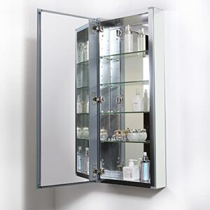 Fresca 15" Wide x 36" Tall Bathroom Medicine Cabinet w/Mirrors