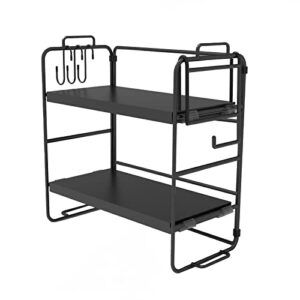 idee-home toilet shelf space savers organizers, bathroom toilet organizer rack over the toilet storage black, toilet top organizer over the bathroom sink shelf for bathroom above toilet small space