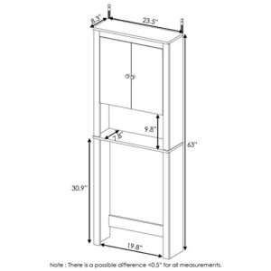 Furinno Indo Double Door Bath Cabinet, White