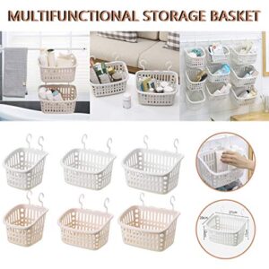 *m·kvfa* Plastic Hanging Shower Basket With Hook For Bathroom Kitchen, Pantry, Bathroom, Dorm Room, Office Storage Holder (B)