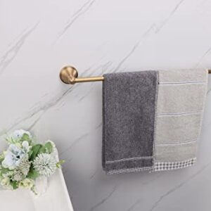 TocTen Bath Towel Bar - Thicken SUS304 Stainless Steel Towel Rack for Bathroom, Retro Style Bathroom Hardware Accessories Towel Rod Heavy Duty Wall Mounted Towel Holder (24 Inch, Gold)