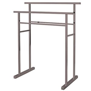 kingston brass scc8248 pedestal steel construction towel-rack, brushed nickel