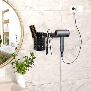 Hair Dryer Holder Wall Mounted, Hair Tool Organizer for Bathroom, Curling Iron Holder, Hair Blow Dryer Rack Compatible with Most Hair Dryer (Classic)