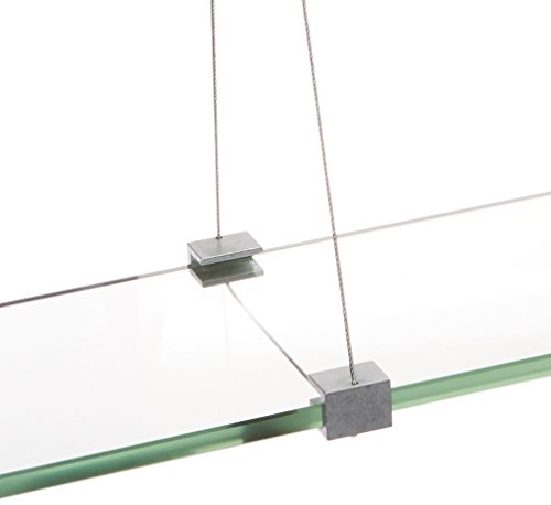 Spancraft Glass Crane Glass Shelf, Brushed Steel, 6 x 27