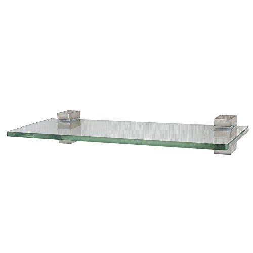 XVL 14 Inches Bathroom Glass Shelf Brushed